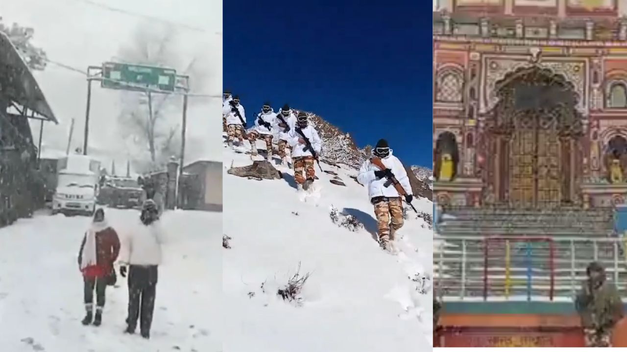 उत्तराखंड की सीमा पर तैनात हैं हिमवीर, औली में बर्फबारी से मौसम हुआ ...
