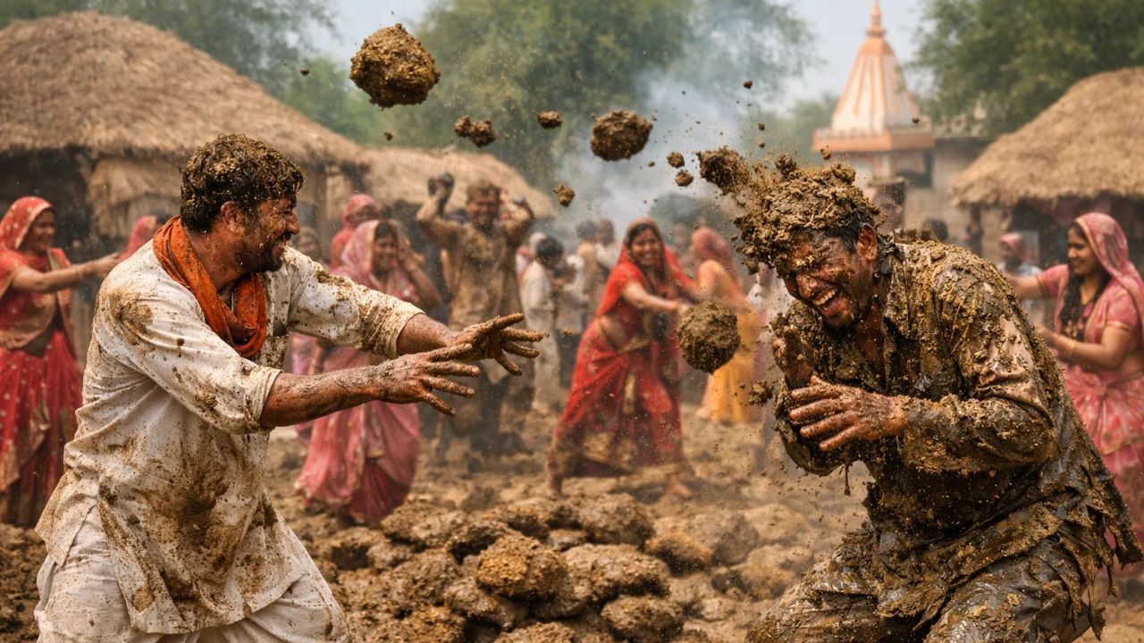 यहां 300 साल से चली आ रही गोबर फेंकने की रस्म, शिव जी से जुड़ा है संबंध ...