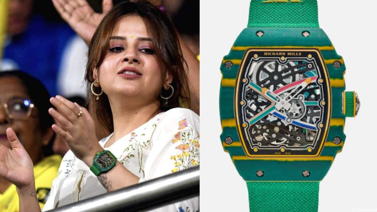 IPL मैच में Sakshi Dhoni ने पहनी 3 करोड़ की Richard Mille लग्जरी वॉच ...