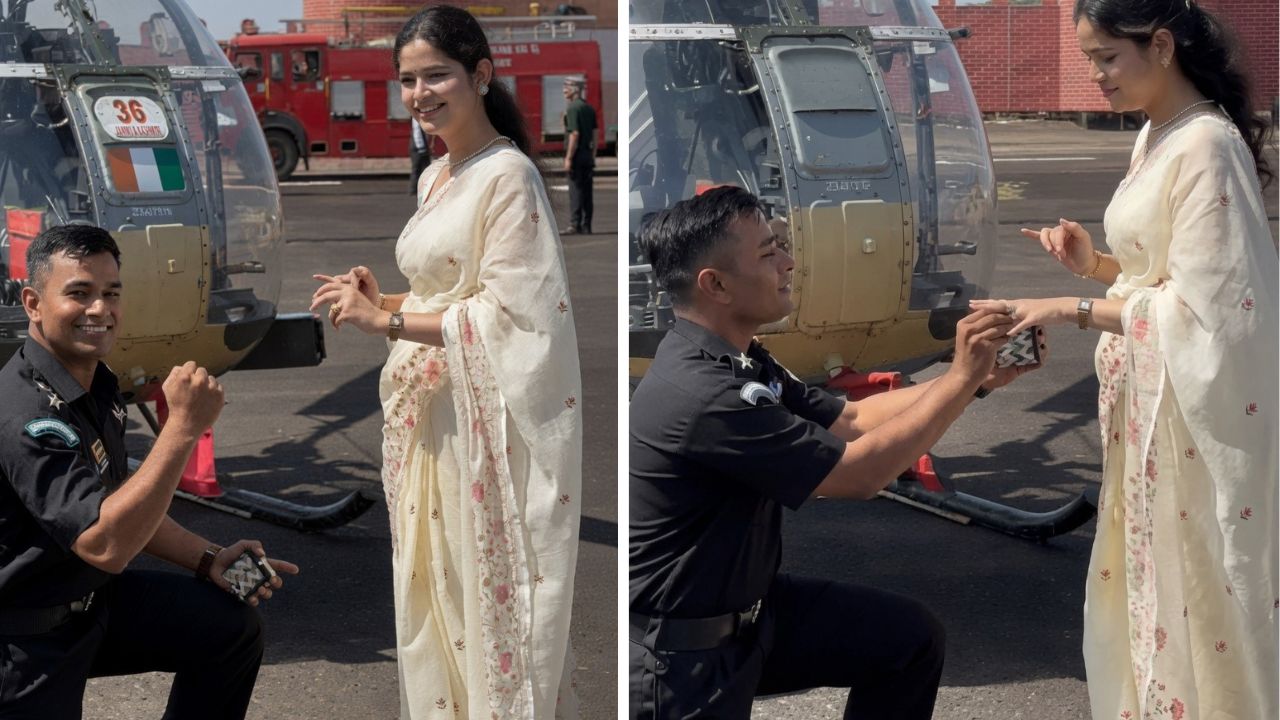 कैप्टन ने वर्दी में किया गजब का इजहार-ए-मुहब्बत! भारत भारद्वाज का ...